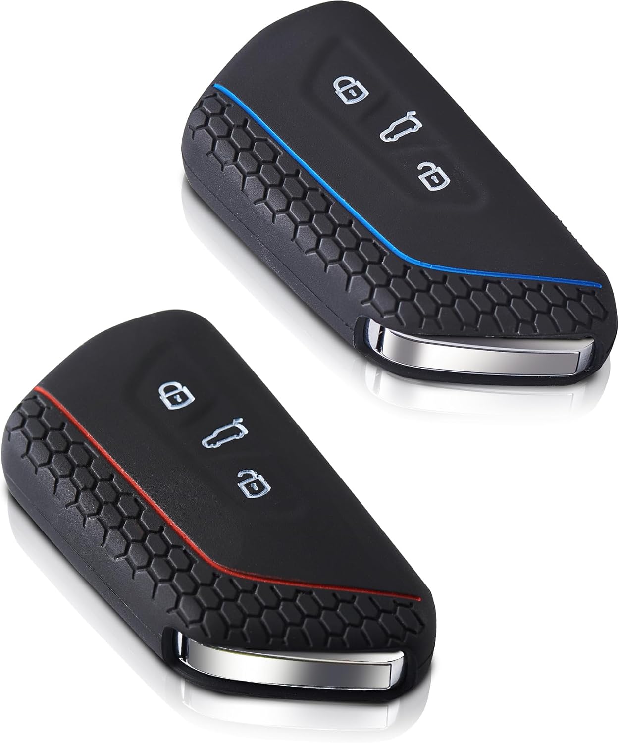 Pack of 2 Car Key Case Car Key 3 Buttons Compatible with VW Golf 8 ...