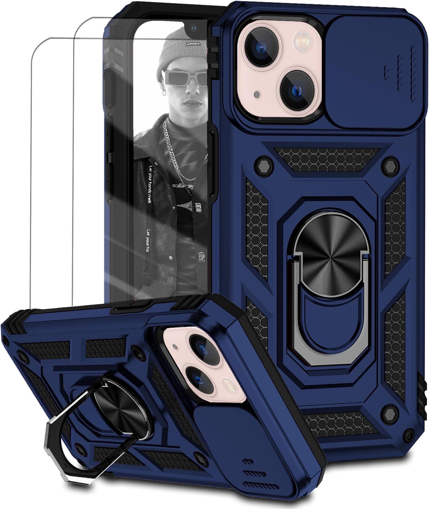 Funda para iPhone 13,Resistente a caídas y Golpes, 3 Capas,protección ...