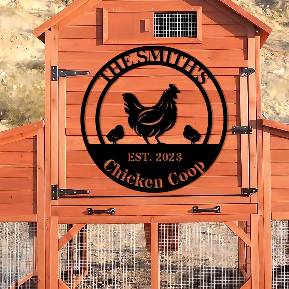Amazon.com: LullabyMall Luxury Custom Chicken Metal Sign, Custom Metal ...