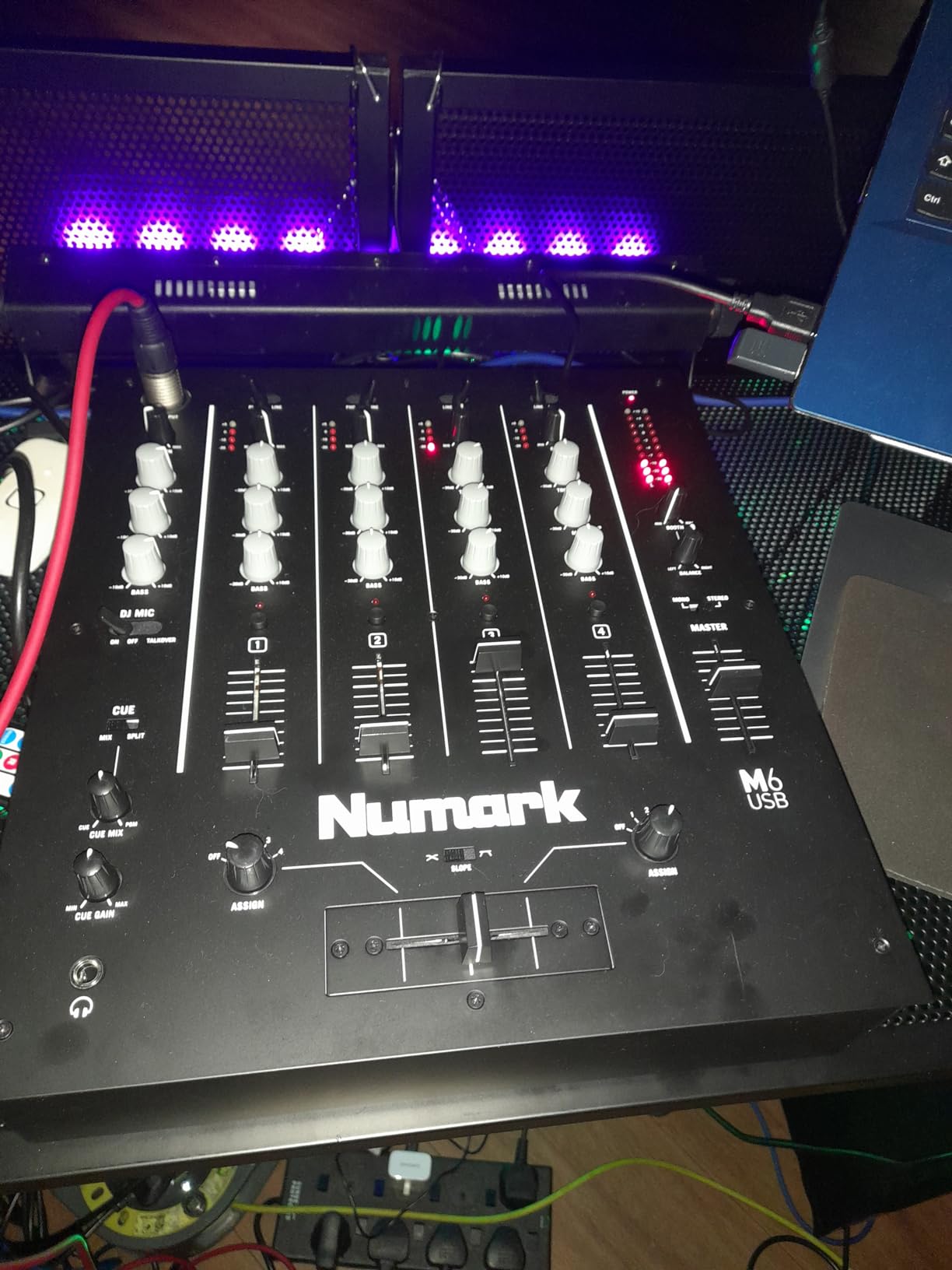 Numark M101USB - 2-Channel DJ Mixer, Rack Mountable with 2-Band EQ ...