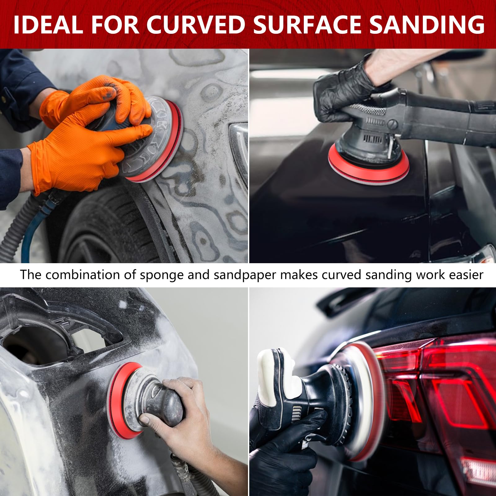 Snapklik.com : Shineboc 18Pcs 5 Inch Hook And Loop Sanding Sponge Discs ...