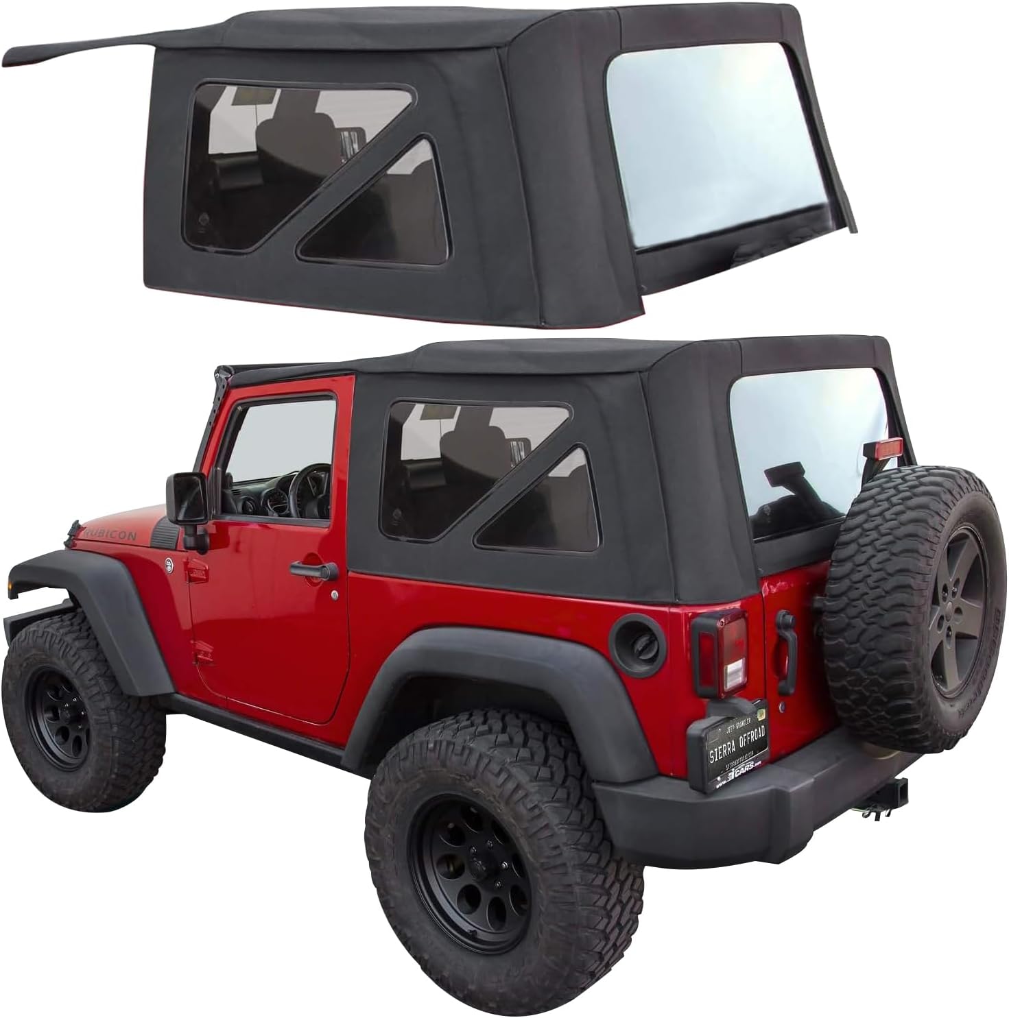 Amazon.com: Sierra Offroad Soft Top for 2007 to 2009 Jeep Wrangler JK ...