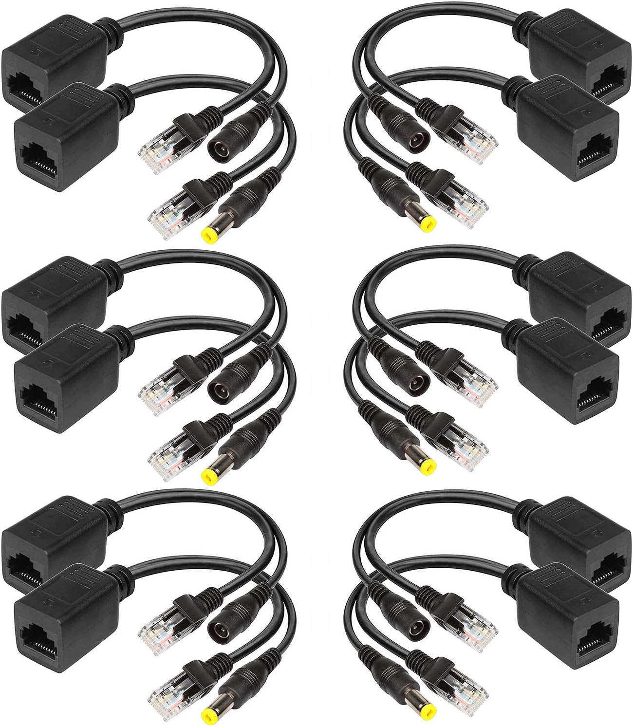 Amazon.com: 5 Pairs Passive PoE Injector and PoE Splitter Kit with 5 ...