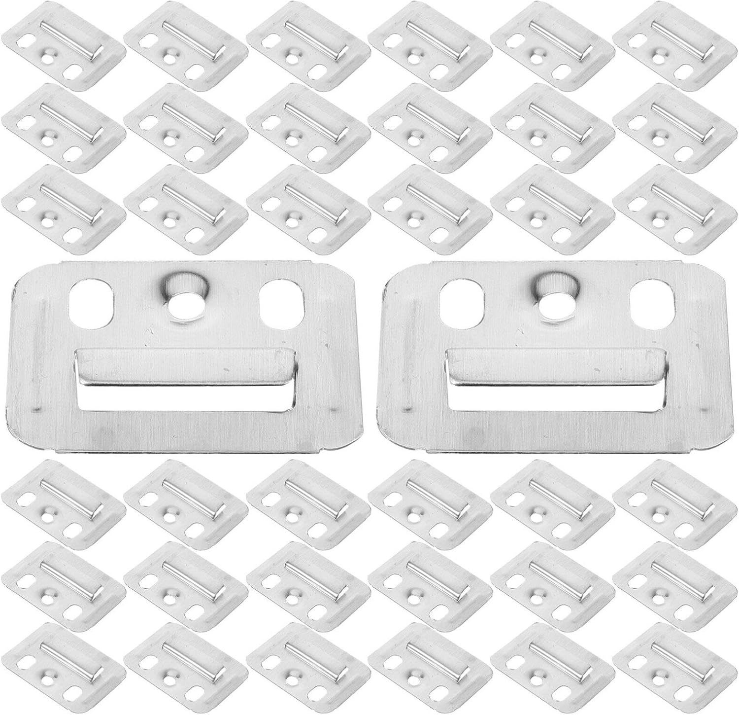 HEMOTON 100pcs Wall Buckle Interlocking Hanging Bracket Couch Clips ...