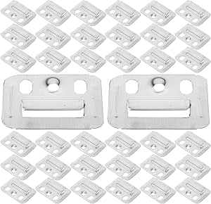 HEMOTON 100pcs Wall Buckle Interlocking Hanging Bracket Couch Clips ...