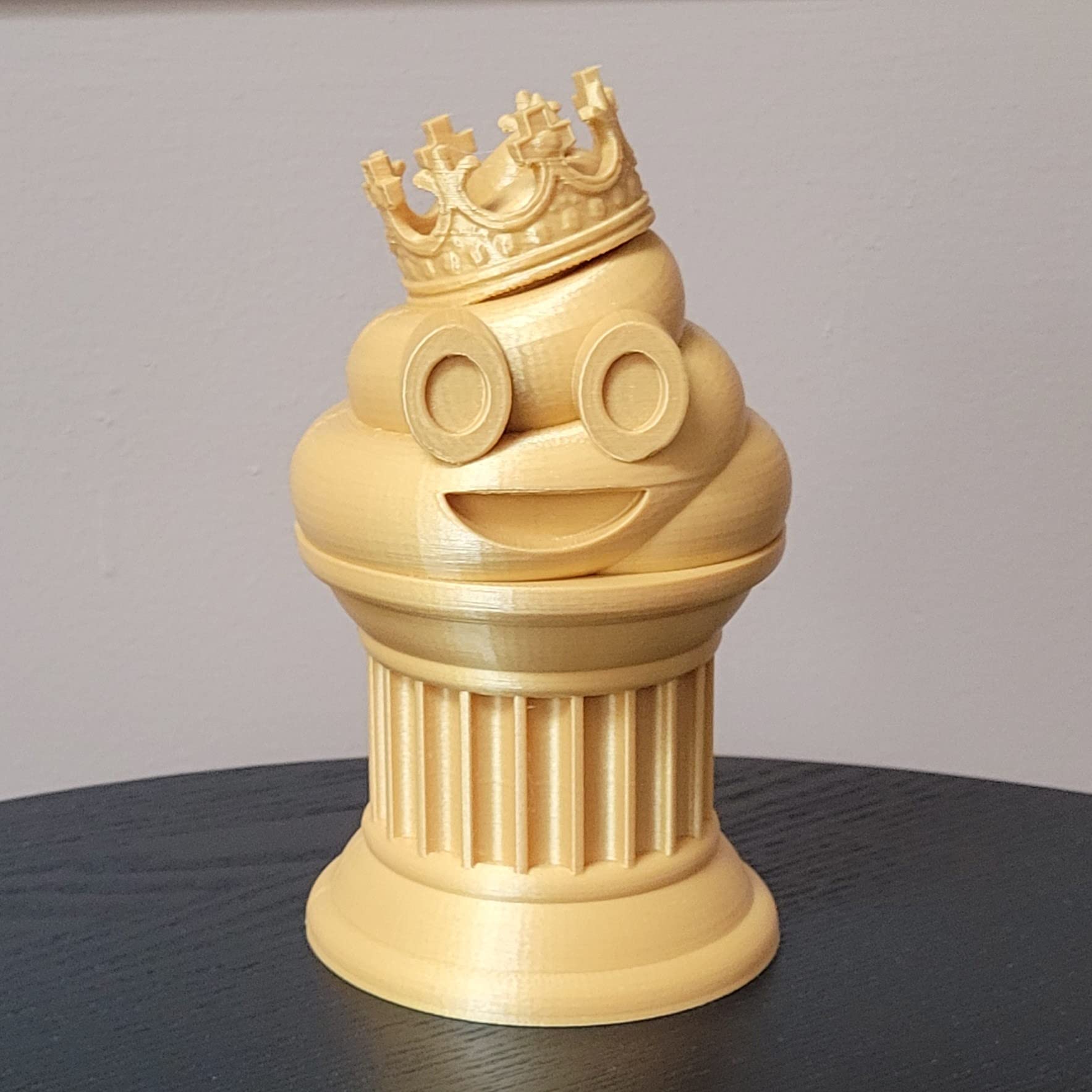 Znet3d King Poop Emoji Trophy Fun Award And Gift Handmade | Desertcart ...