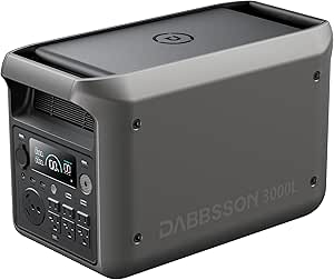 Amazon.com: DABBSSON 3000L Solar Generator, 3072Wh Semi-Solid LiFePO4, 3000W AC Output×6,TT-30×1 ...