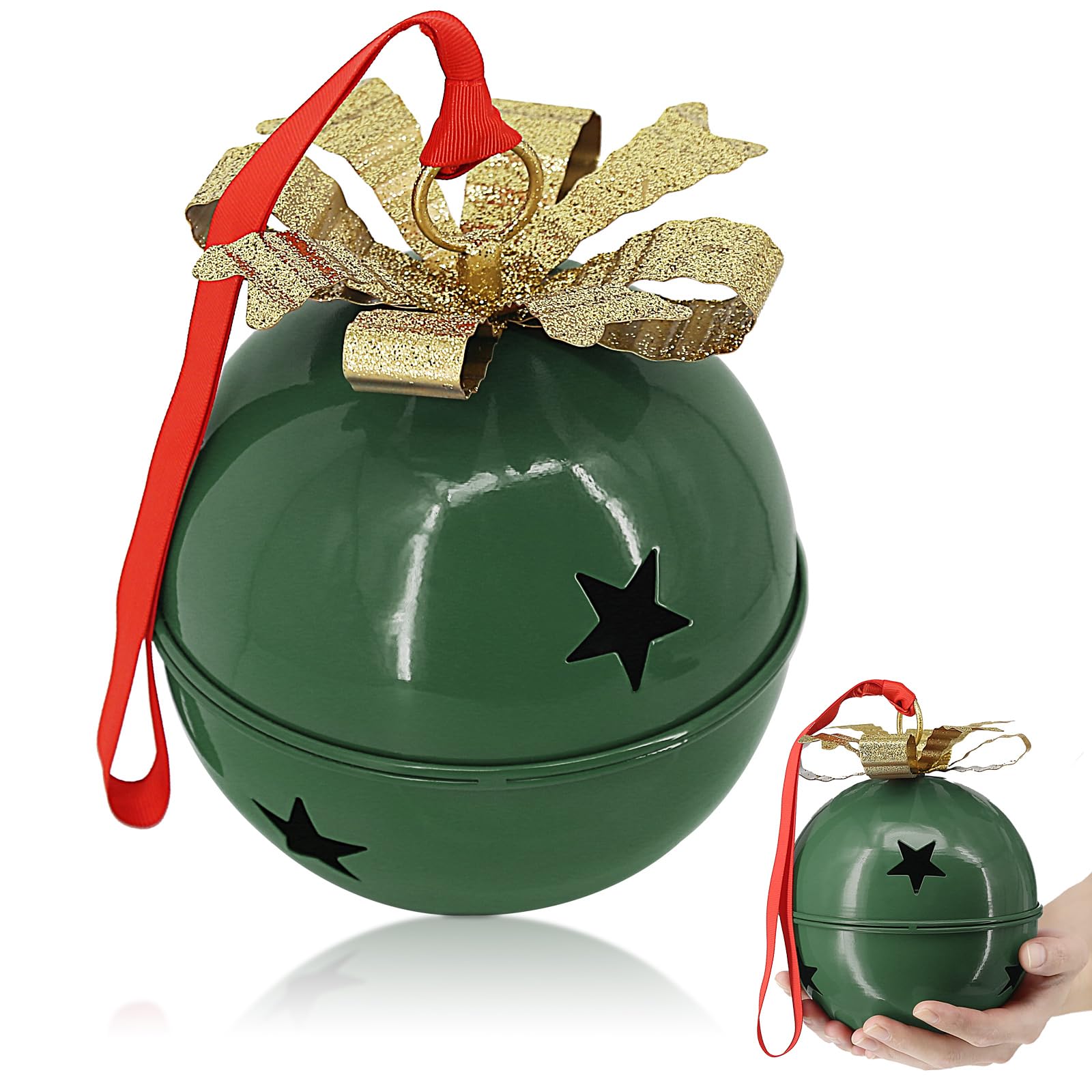 Amazon.com: MINHOU-MINFEI Christmas Large Jingle Bells, 6 inch Jumbo ...
