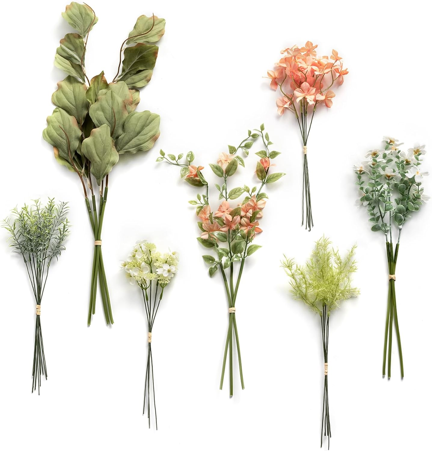 Amazon.com: Ling's Moment Artificial Greenery Stems Box Set, 35pcs with ...