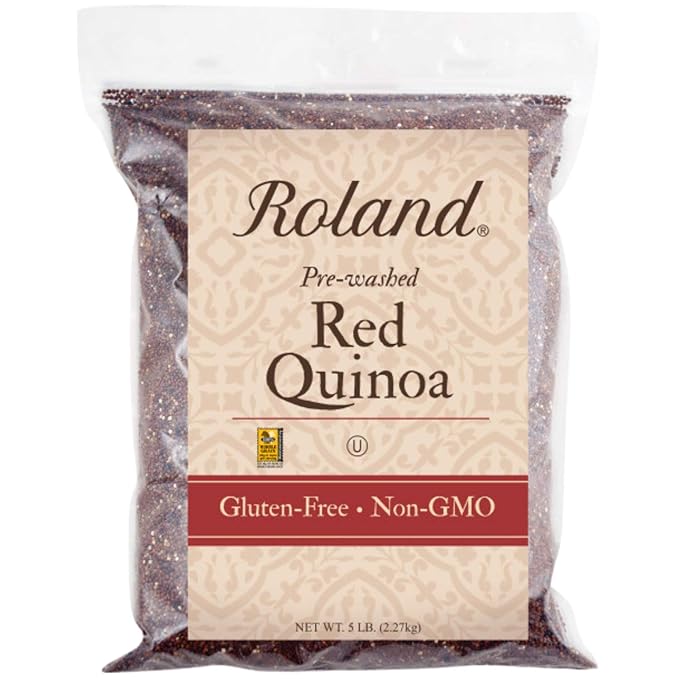 Amazon.com : Roland Foods Red Quinoa from Peru, Pre-washed, 5 Lb Bag ...