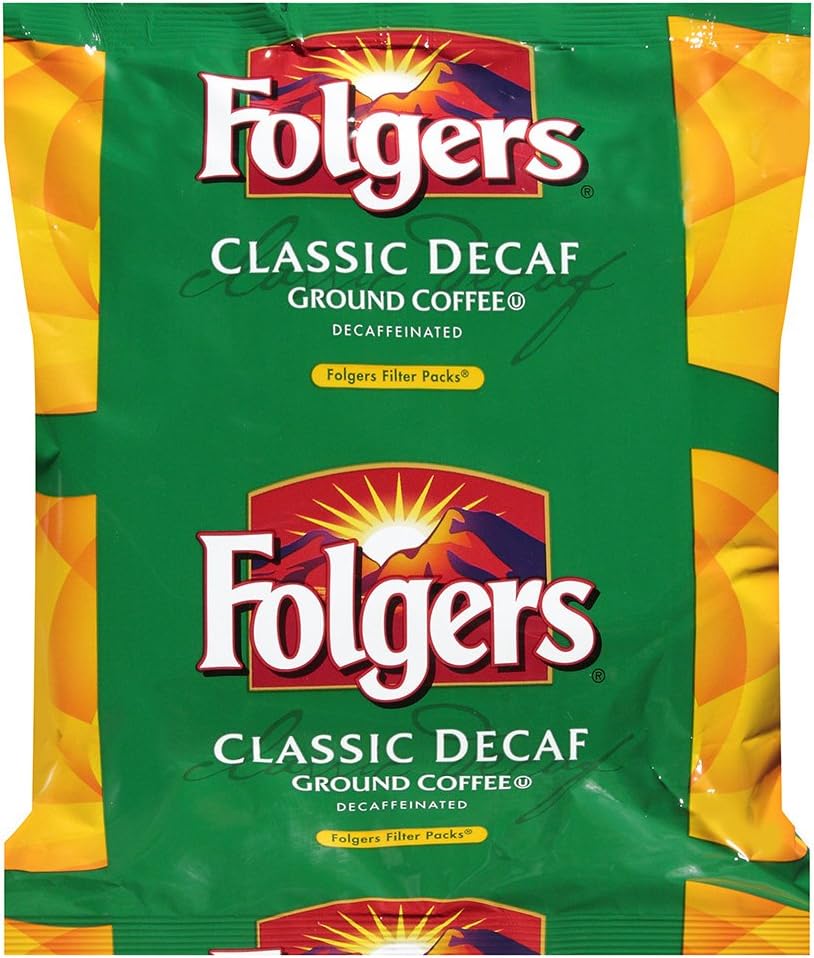 Amazon.com : Folgers Classic Decaf Ground Coffee, 0.9 Ounce (Pack of 40 ...