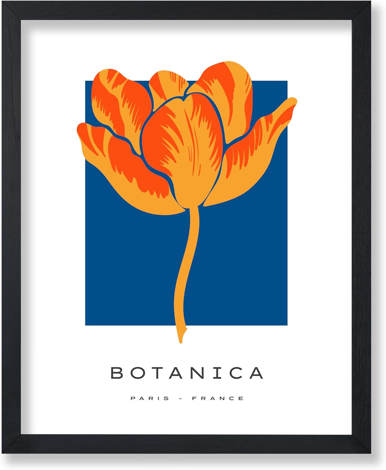Amazon.com: Poster Master Orange Flower Poster - Retro Flower Print ...