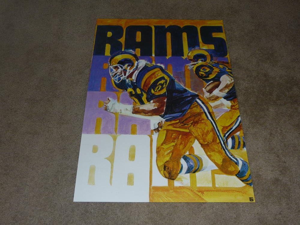 Amazon.com: 1980'S LOS ANGELES RAMS POSTER VERY COLORFUL 24X36 ...