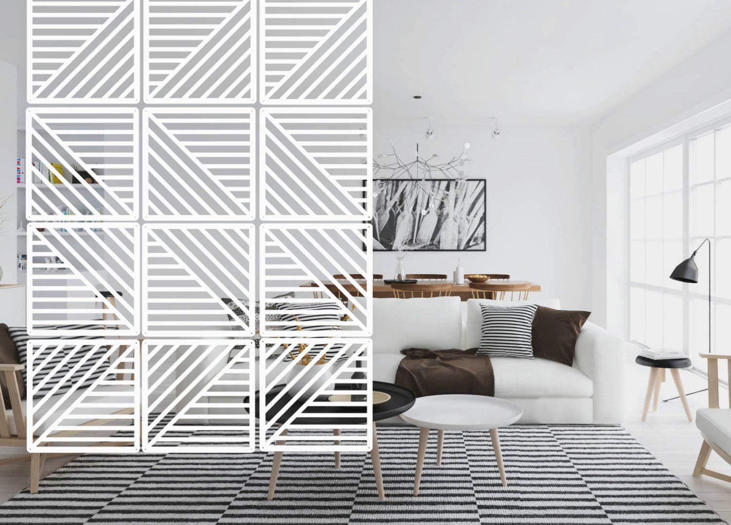Amazon.com: Room Divider. Interior partition. White Color. Hanging ...