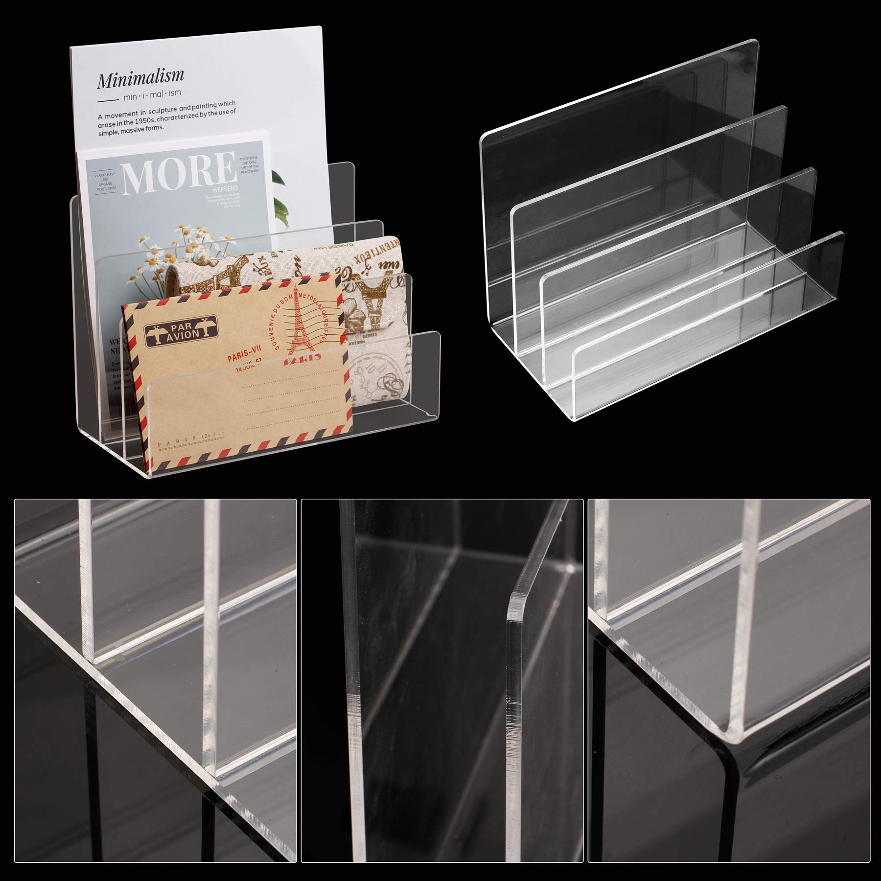 Snapklik.com : Crystal Clear Acrylic Desktop File Sorter Thick Cast ...