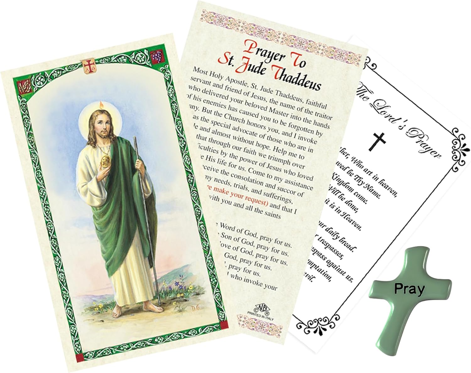 Amazon.com : St Jude Prayer Card - Handheld Prayer Cross, The Lord's ...