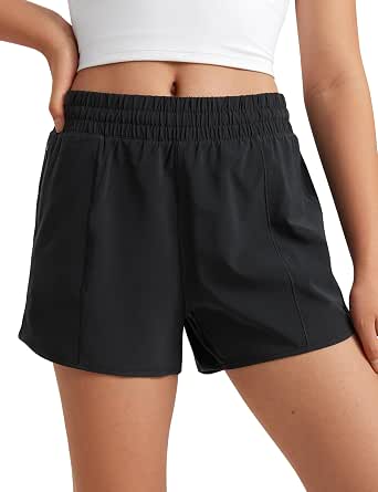 Amazon.com: CRZ YOGA Girls Athletic Shorts with Zipper Pocket ...