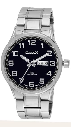 Omax Stainless Steel Men Semi Formal Watch with Day and Date Feature ...