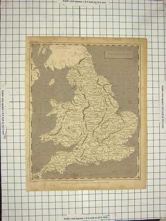 Amazon｜LOWRY ANTIQUE MAP 1802 ENGLAND WALES ISLE MAN CHANNEL｜アートワーク ...
