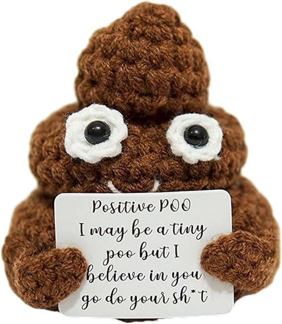Amazon.com: BULINGNA Funny Crochet Inspirational Potato with Positive ...