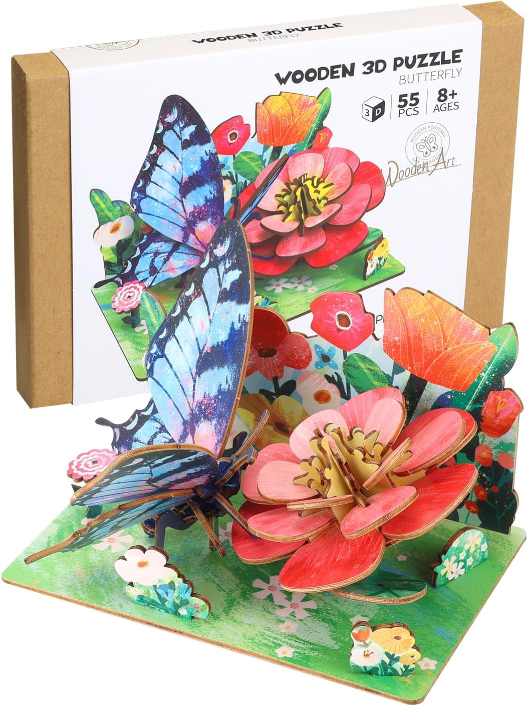 Amazon.com: 3D Wooden Puzzles for Kids - STEM Model Kits, DIY 3D Wooden ...