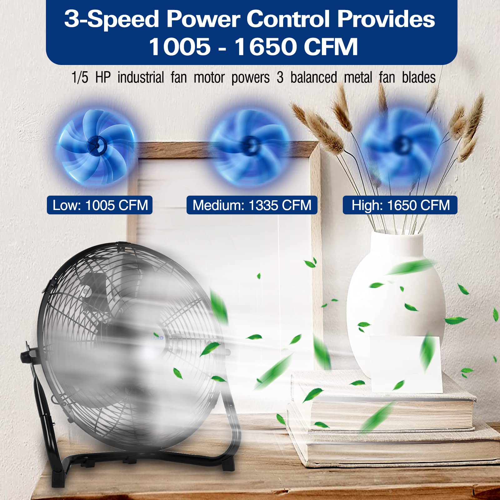 Snapklik.com : BILT HARD 12 In High Velocity Heavy Duty Metal Floor Fan ...