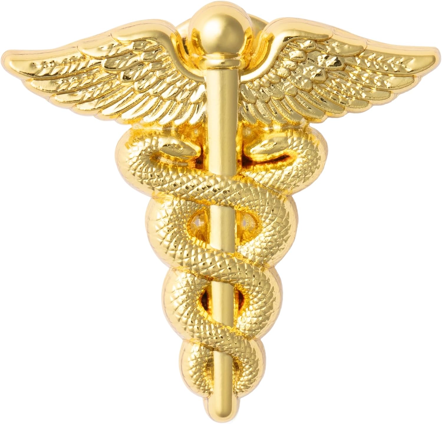 Amazon.com: Great 1 Gold Caduceus Symbol Medical Lapel Pin - Butterfly ...