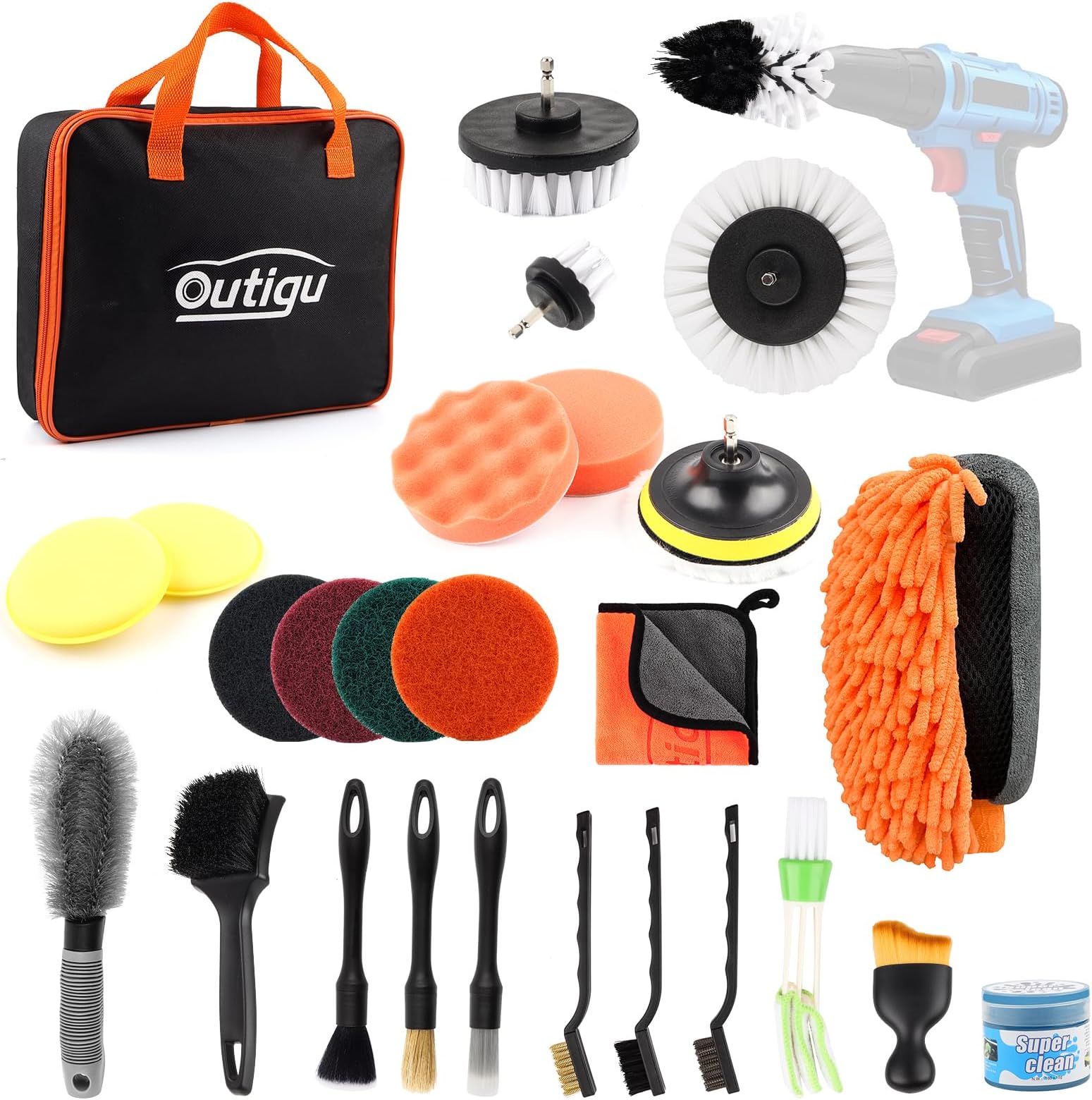 Outigu 28 PCS Car Cleaning Kit, Car Washing Kit with Car Detailing ...