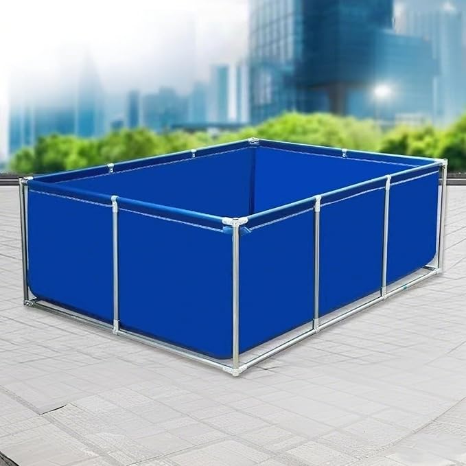 Moubhjd PVC Canvas Temporary Aquarium Pool Pond with Drain Valve ...