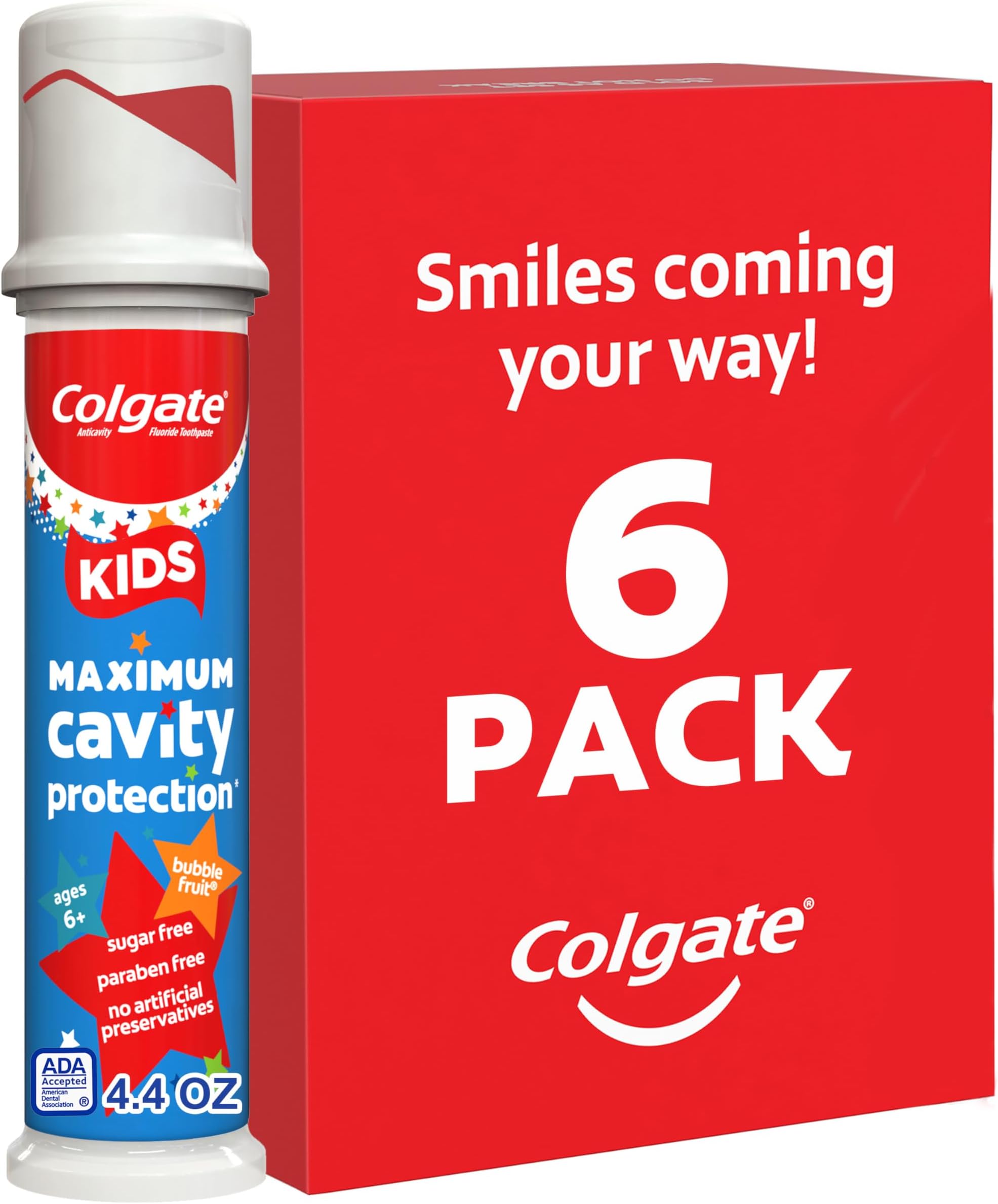 Amazon.com: Colgate Kids Toothpaste Pump with Fluoride, Anticavity ...
