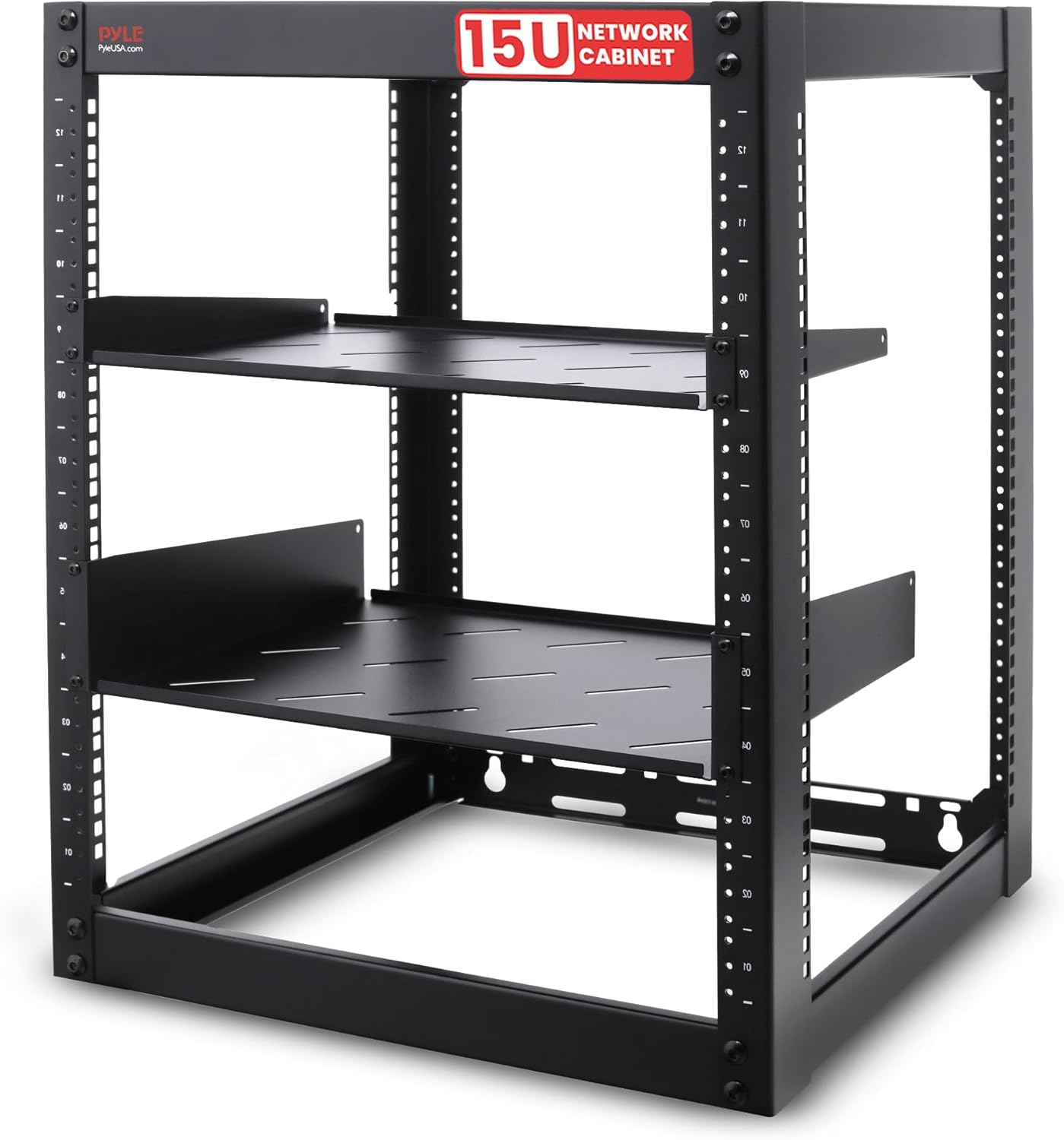 Amazon.com: Pyle 15U Server Rack Network Cabinet - Open Frame Rack ...