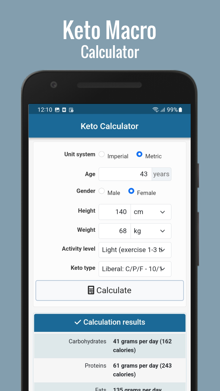 Keto Macro Calculator - App on Amazon Appstore