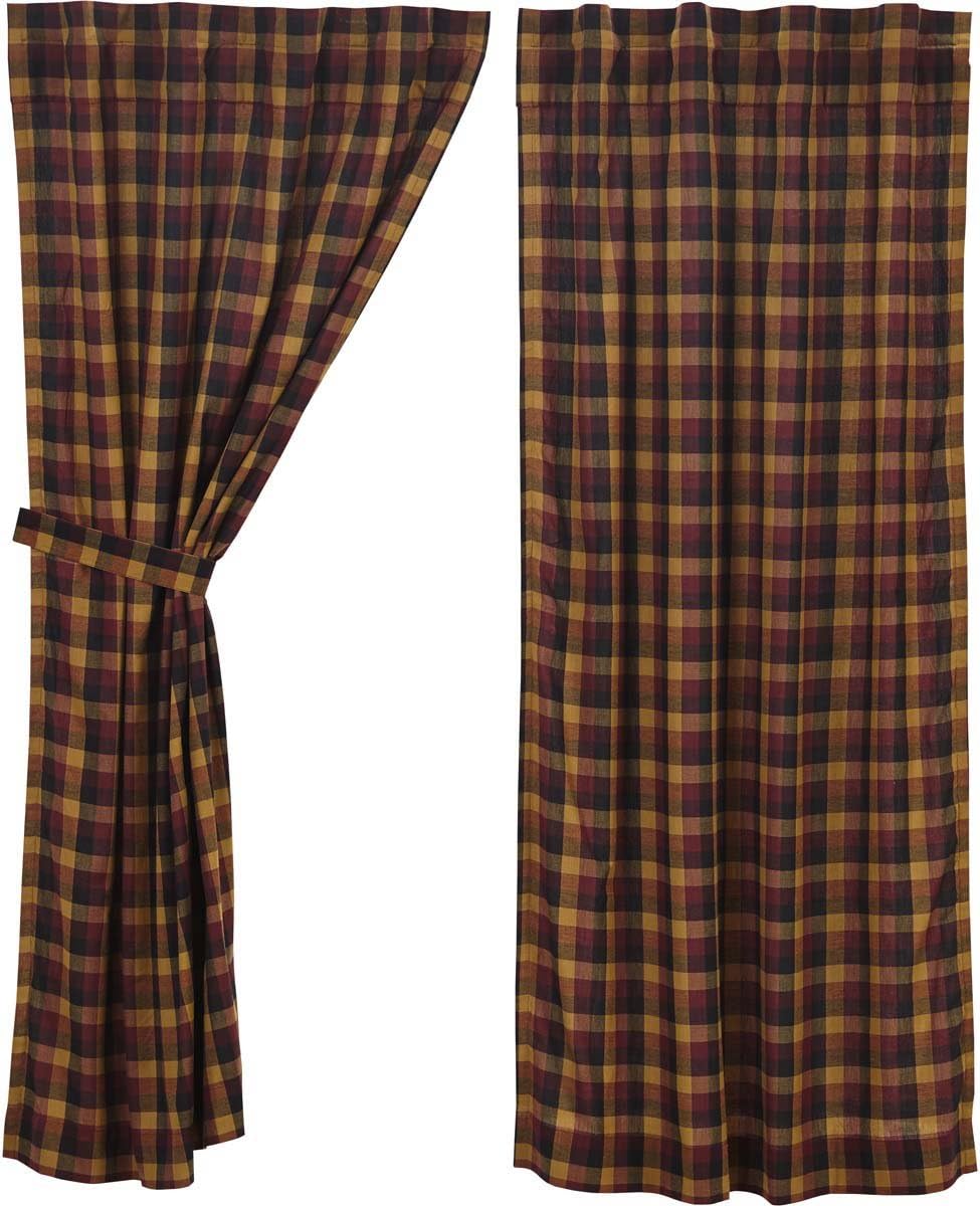 Amazon.com: VHC Brands Heritage Farms Window Curtains, Primitive Check ...
