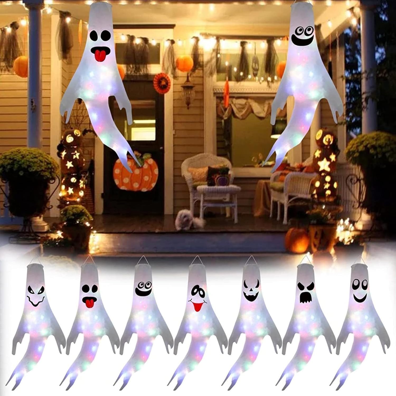 Amazon.com: SolwDa Wedding Runners Halloween Windsocks with White LED ...