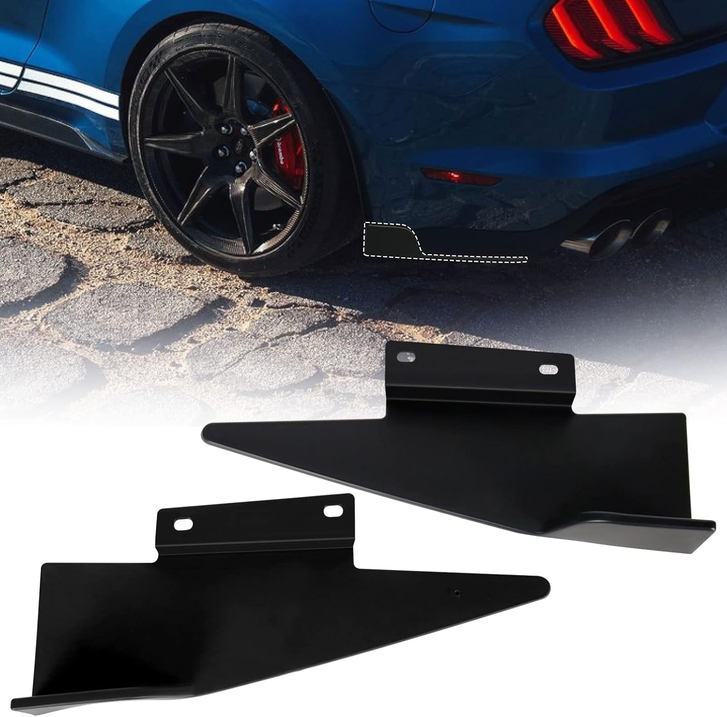 Amazon.com: LitMiRaCle Side Skirt Rocker Winglet & Rear Side Splitters ...