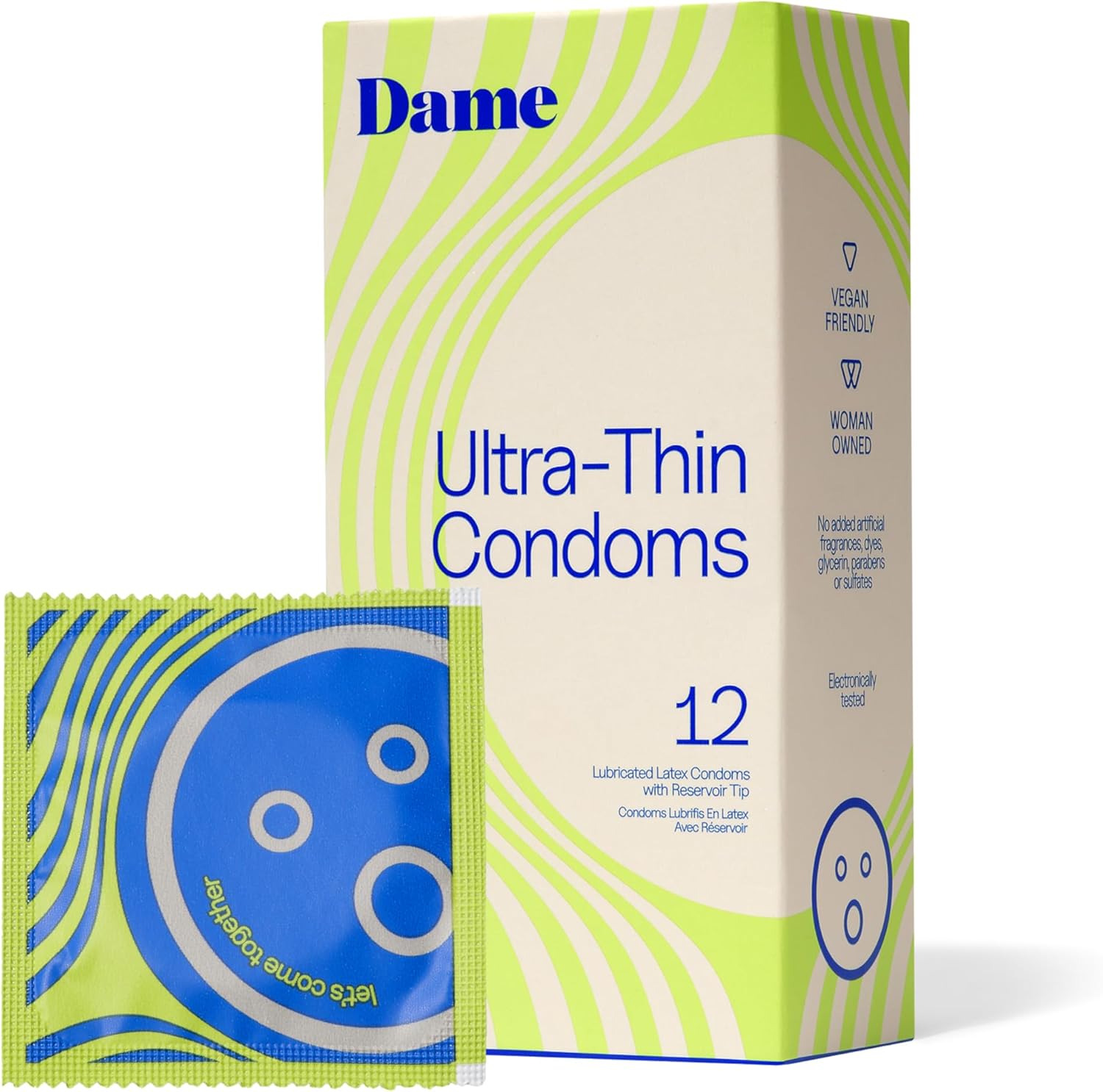Amazon.com: Dame Products Ultra-Thin Condoms - Vegan, Odorless - Easy-Tear to Open, Lubricated ...