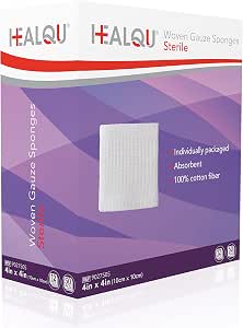 Amazon.com: 4x4 Gauze Pads Sterile 50ct - 12Ply, Individually Wrapped ...