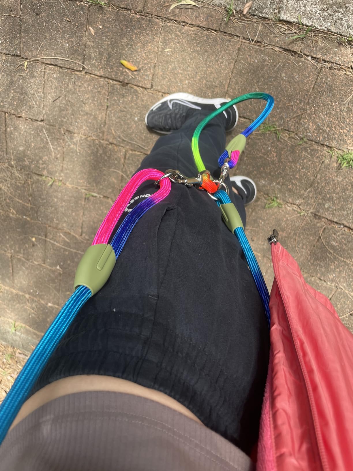 pawstrip Hands Free Dog Leash Waist & Crossbody Rope with Slip Lead ...