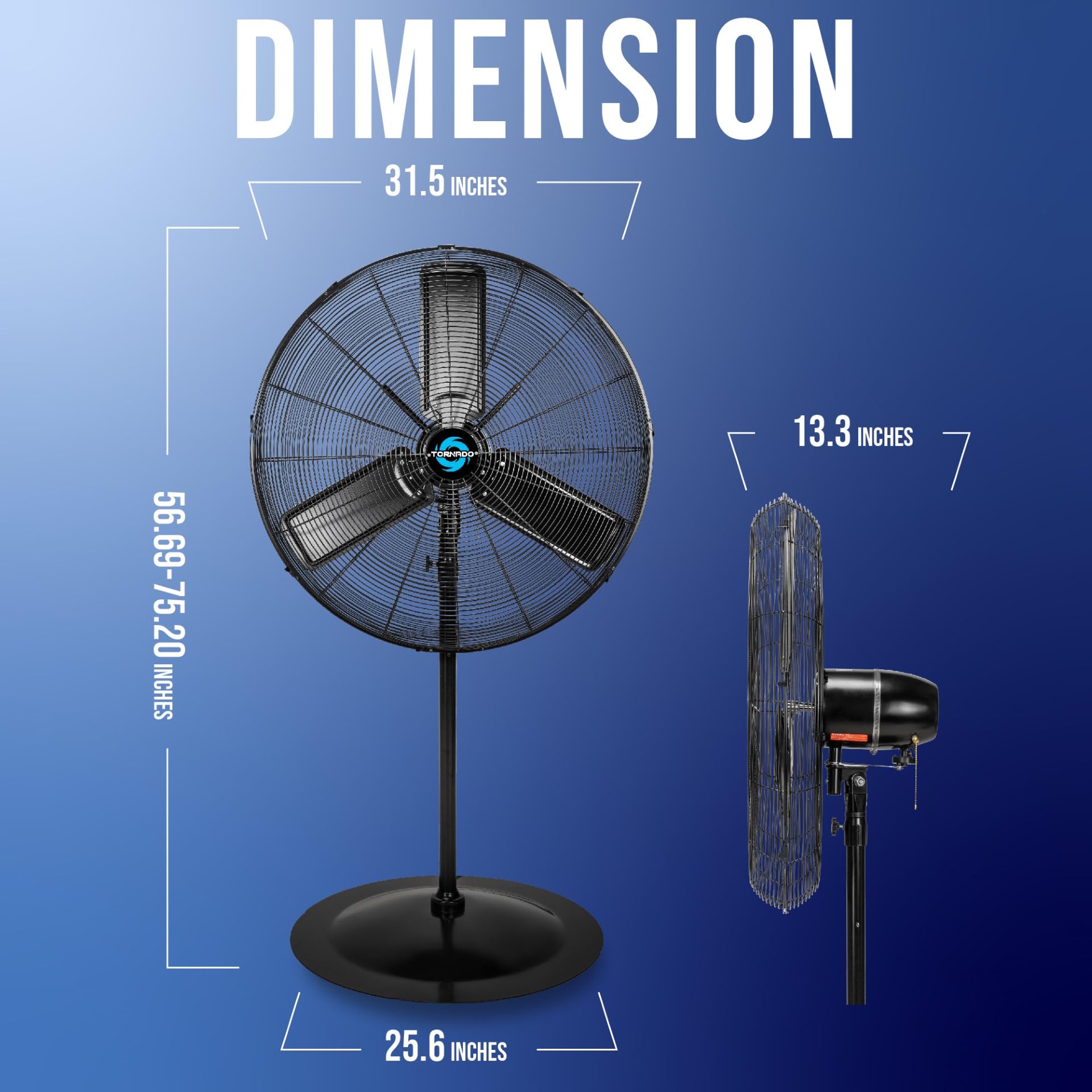 Snapklik.com : 30 Inch Commercial Industrial Oscillating Stationary ...