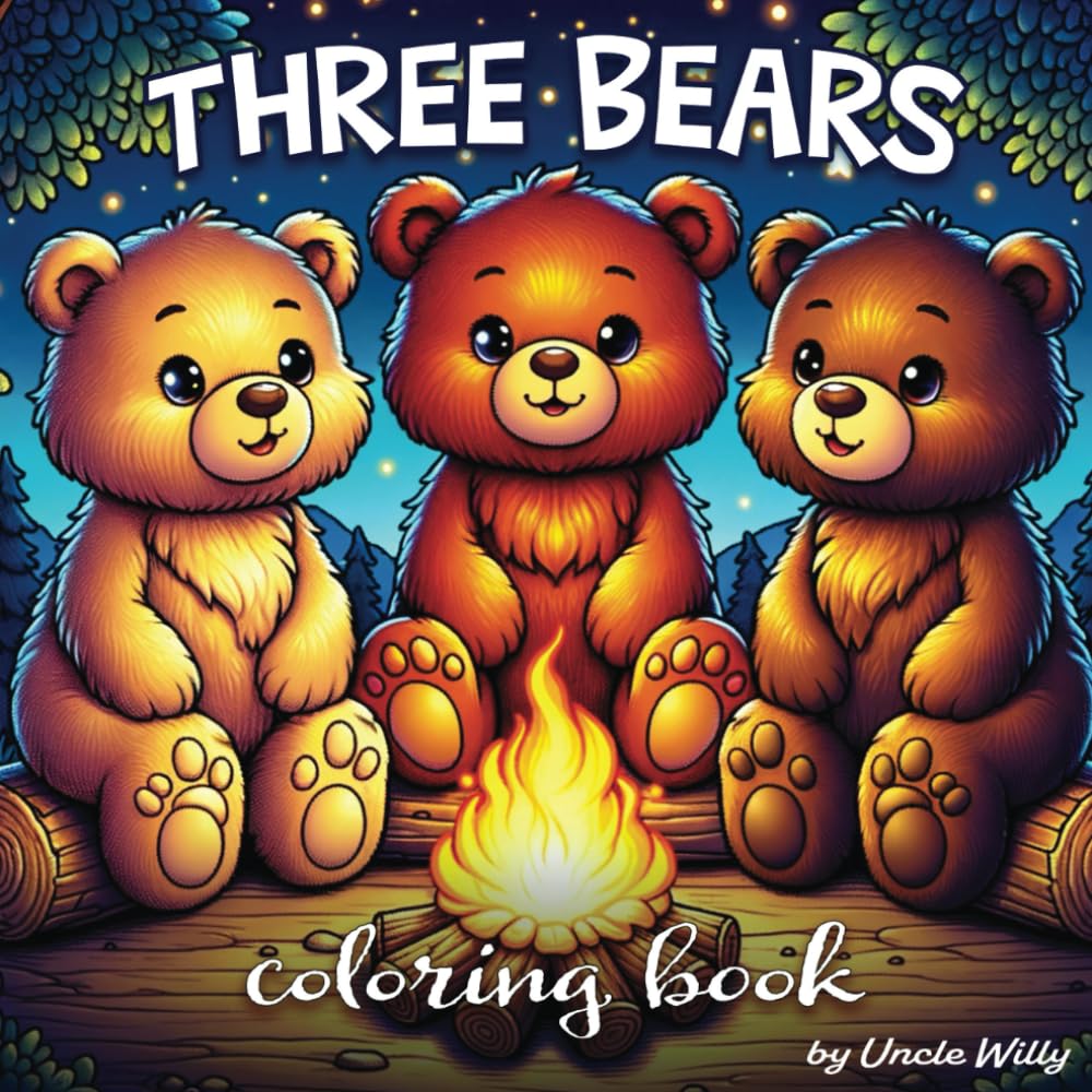 Three Bears Coloring Book: Willy, Uncle: 9798869876140: Amazon.com: Books