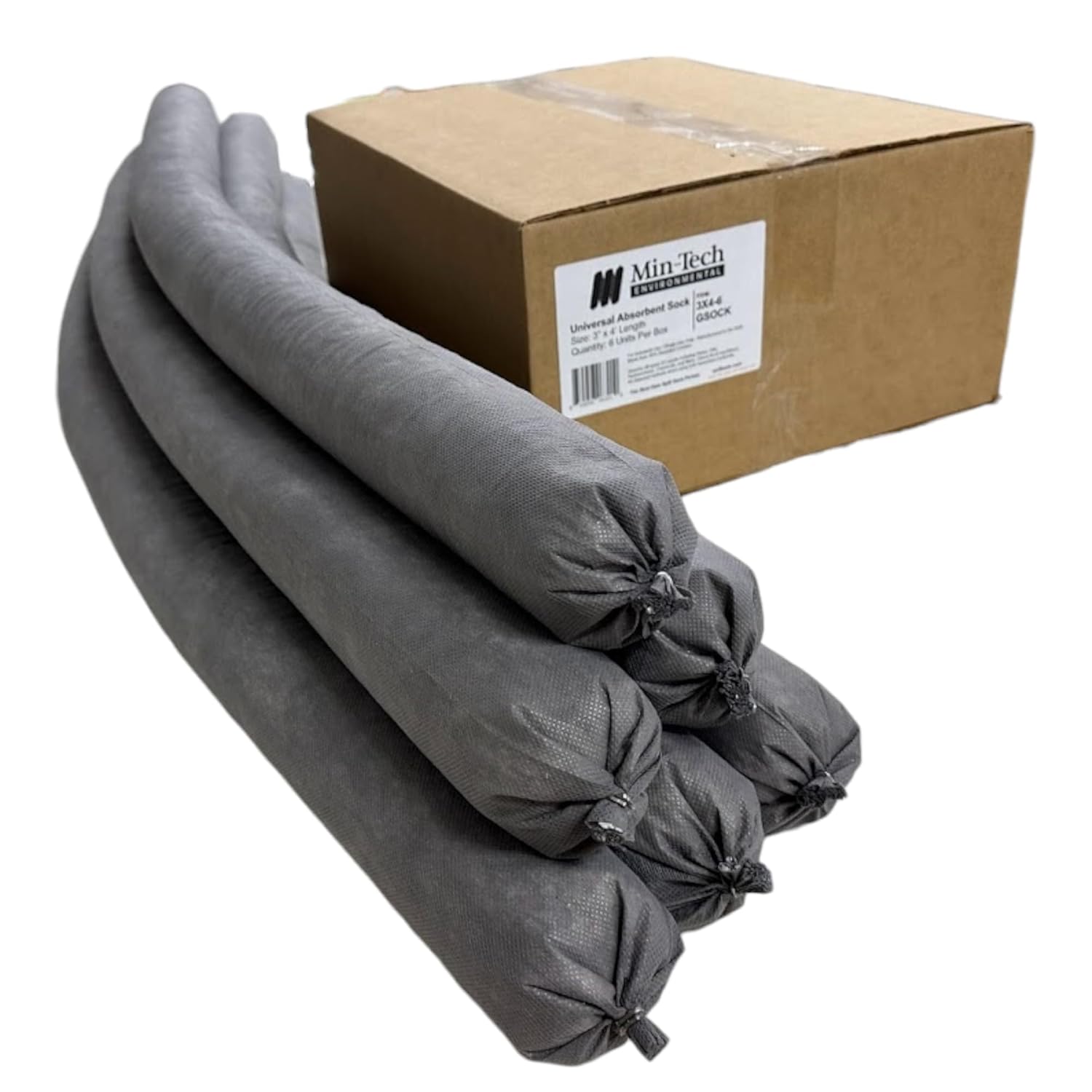 Intermountain Absorbents Absorbent Sock-Spill Absorbent Socks, Water ...