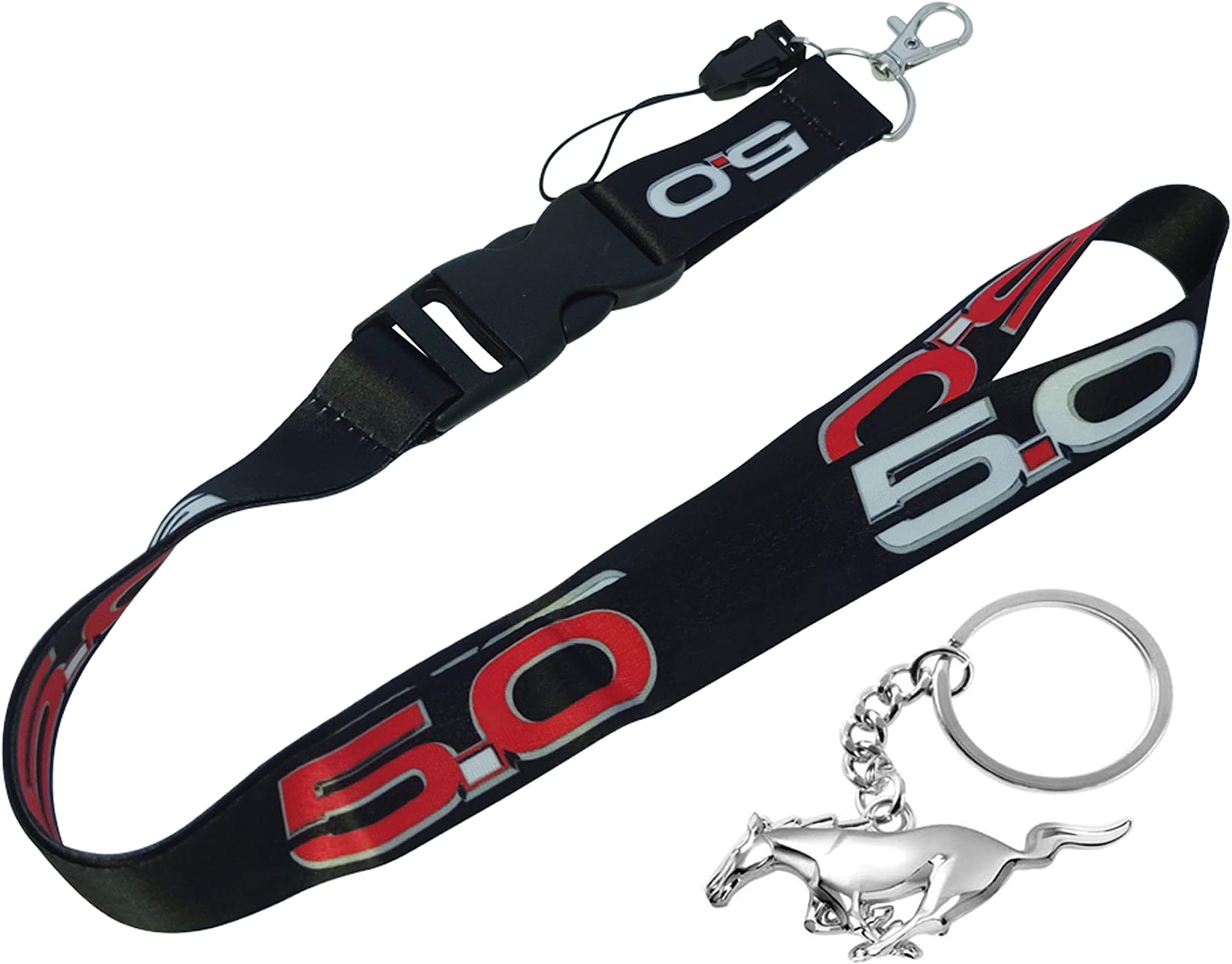 Amazon.com: Au-TOMOTIVE GOLD Lanyard Key Chain for Ford (Black ...