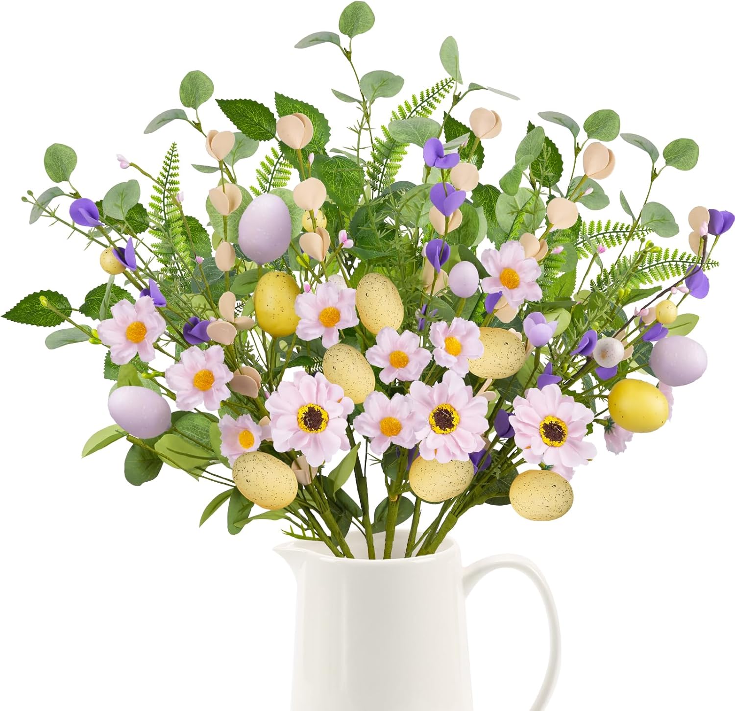Amazon.com: Zythrem Easter Flowers Artificial, 8PCS 20" Artificial ...