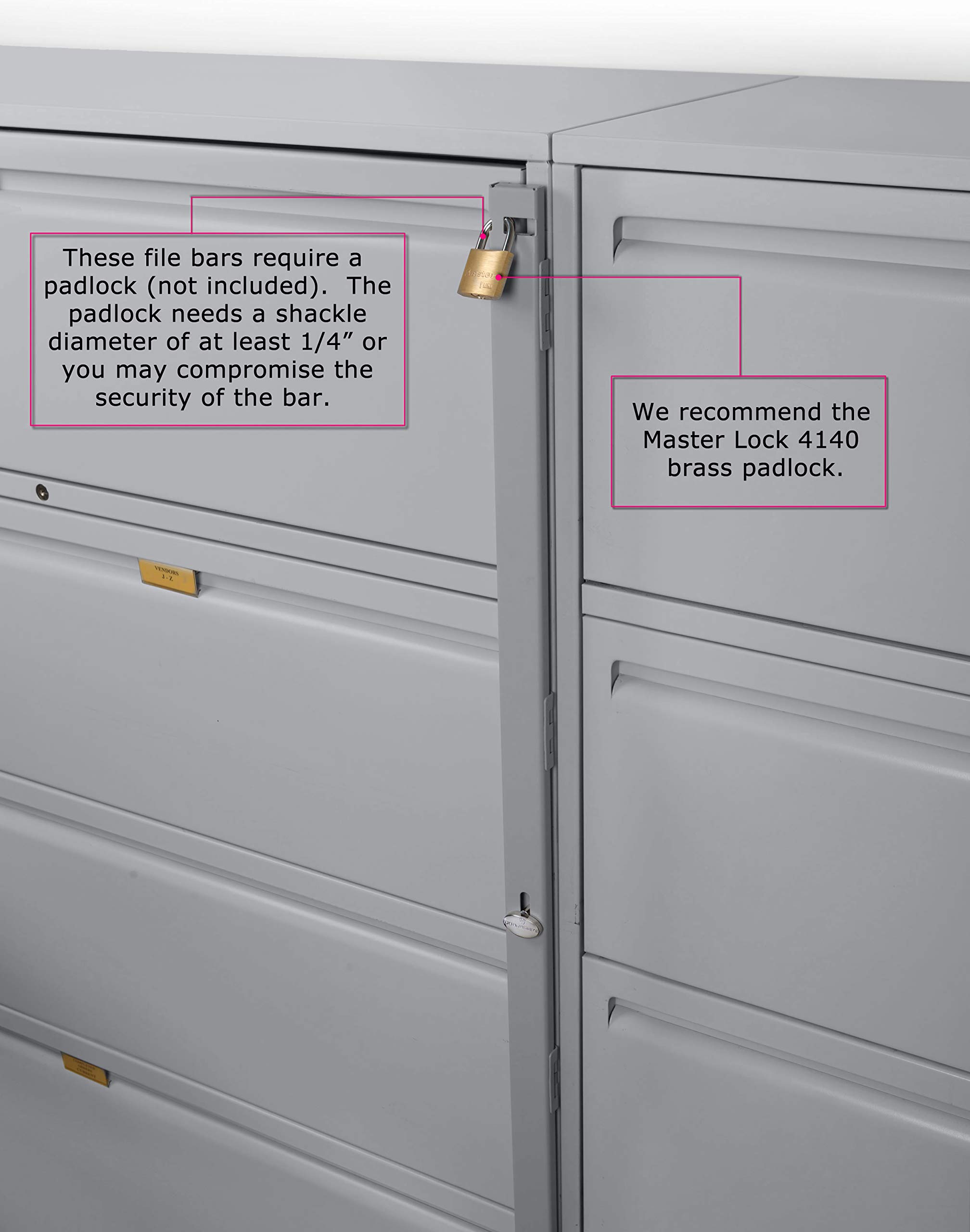 Snapklik.com : Guardianite File Cabinet Locking Bar