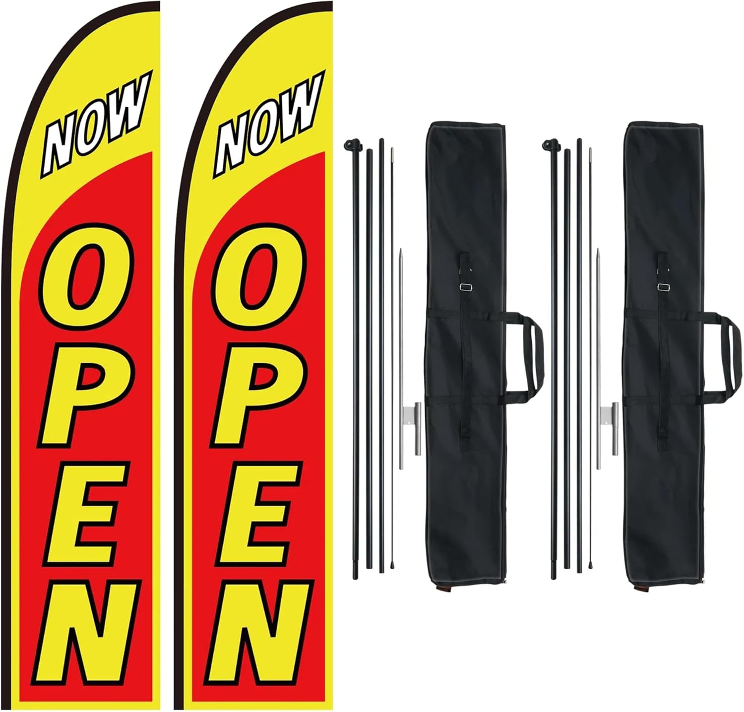 Amazon.com : VEVOR Open Feather Flags with Pole Kit, 16.3 Feet ...