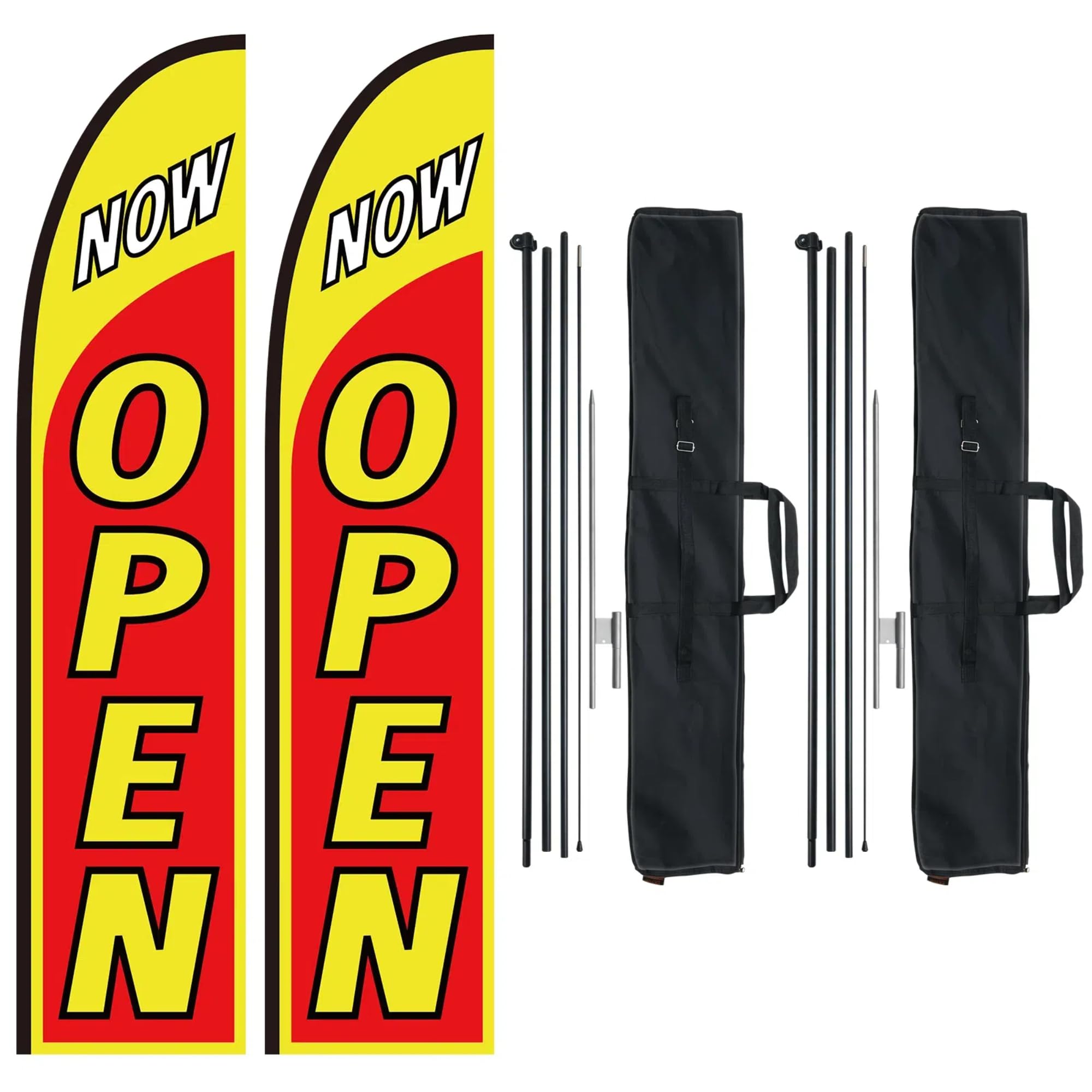 Amazon.com : VEVOR Open Feather Flags with Pole Kit, 16.3 Feet ...