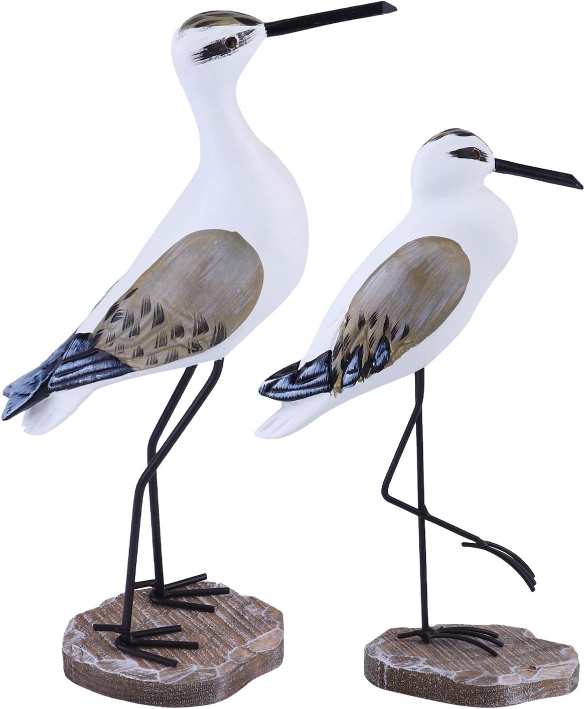Amazon.com: HEALLILY Decor 2pcs Coastal Decor Wooden Seagull Figurine ...