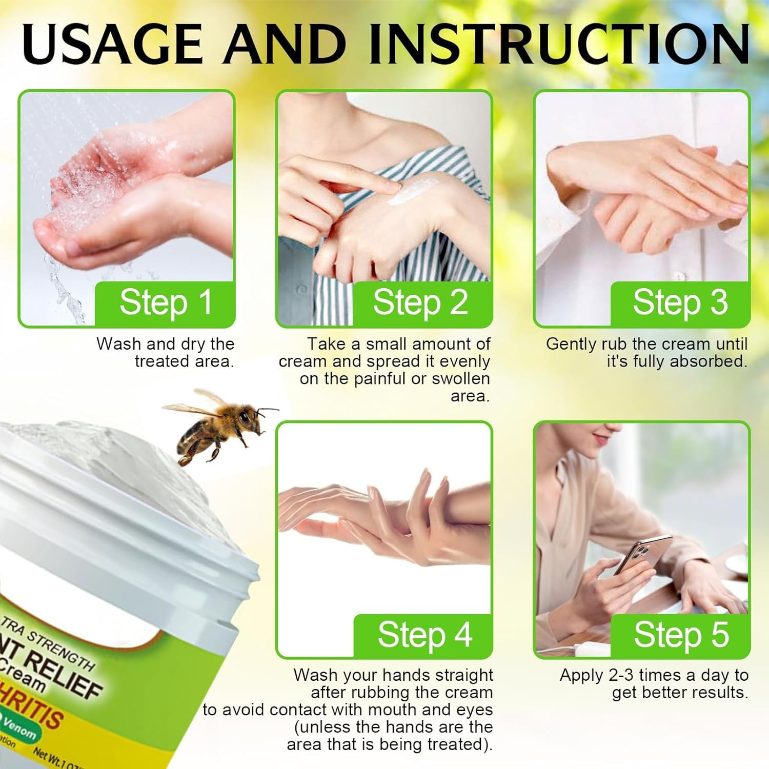 Bee Veno-m Gel, Joint & Bone Support Cream for Enhanced Mobility ...