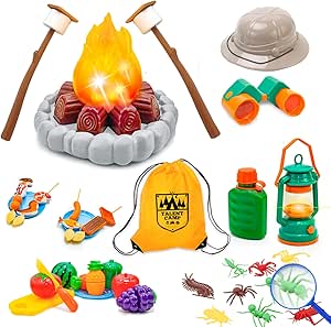 Amazon.com: Camping Toys for Kids - Pretend Campfire for 3 4 5 6 7 Year ...
