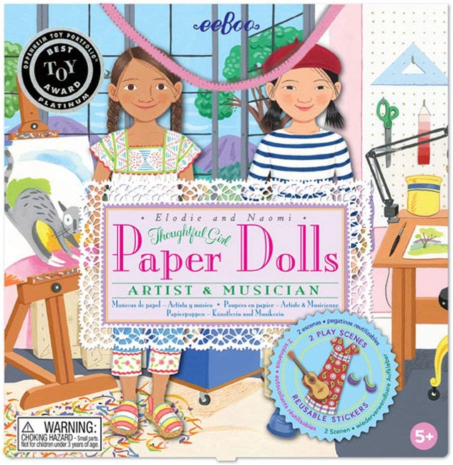 Amazon.com: eeBoo: Musician and Artist Paper Doll Reusable Set, comes ...